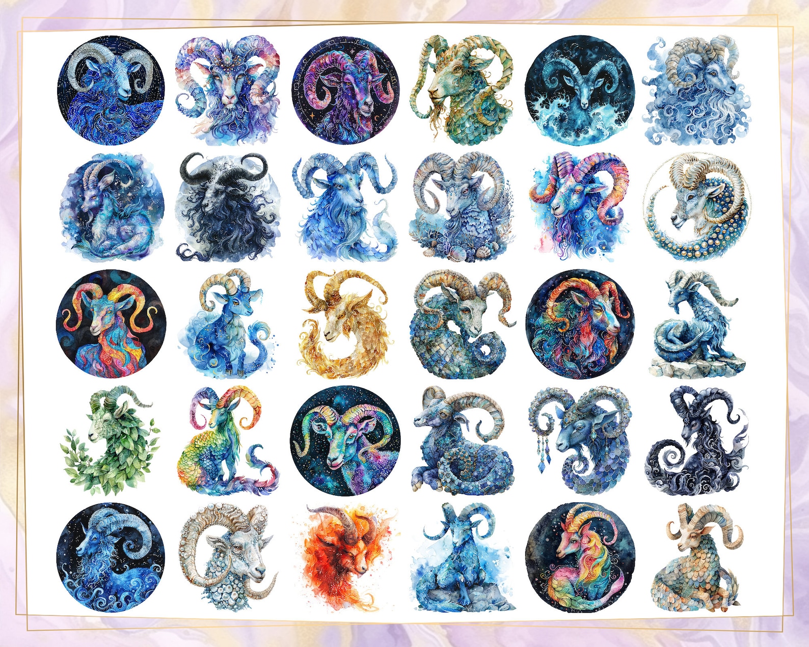 Capricorn Illustrations. Birthday Zodiac Astrology Sign, Earth Sign ...
