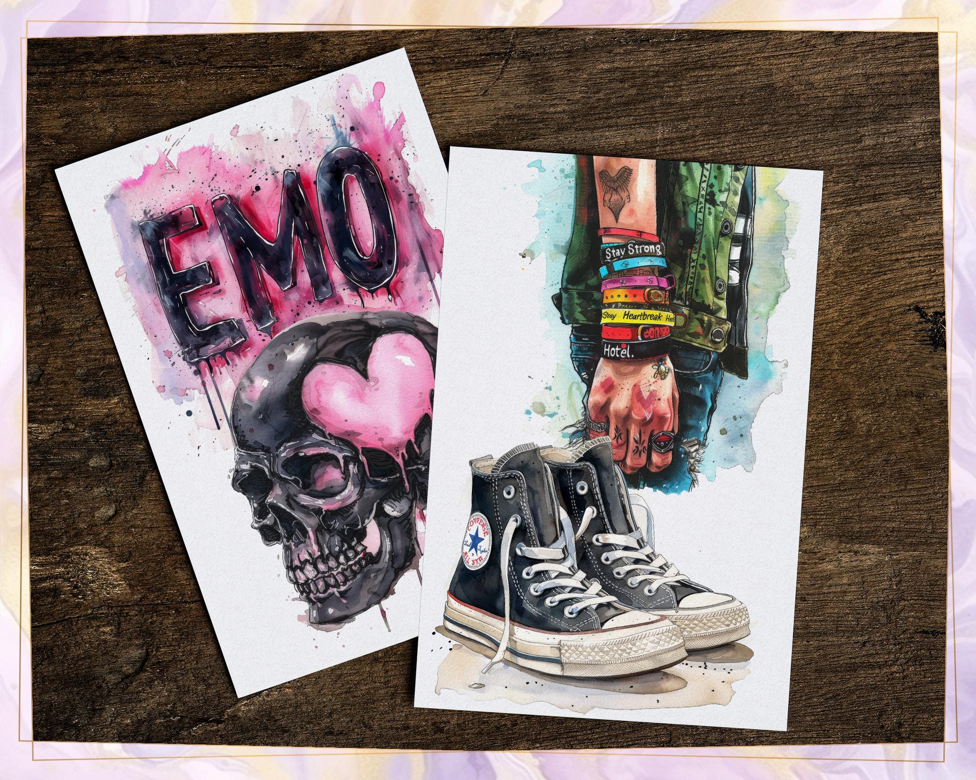 Emo Element Illustrations. Emo Fashion, 00's Alternative Style Backpack ...
