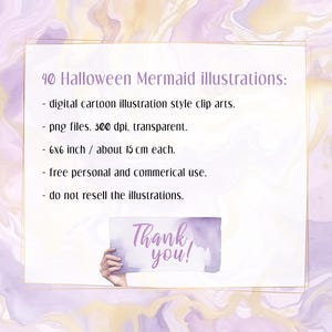 Cartoon Halloween Mermaid Illustrations. Cute Fairytale Fantasy ...