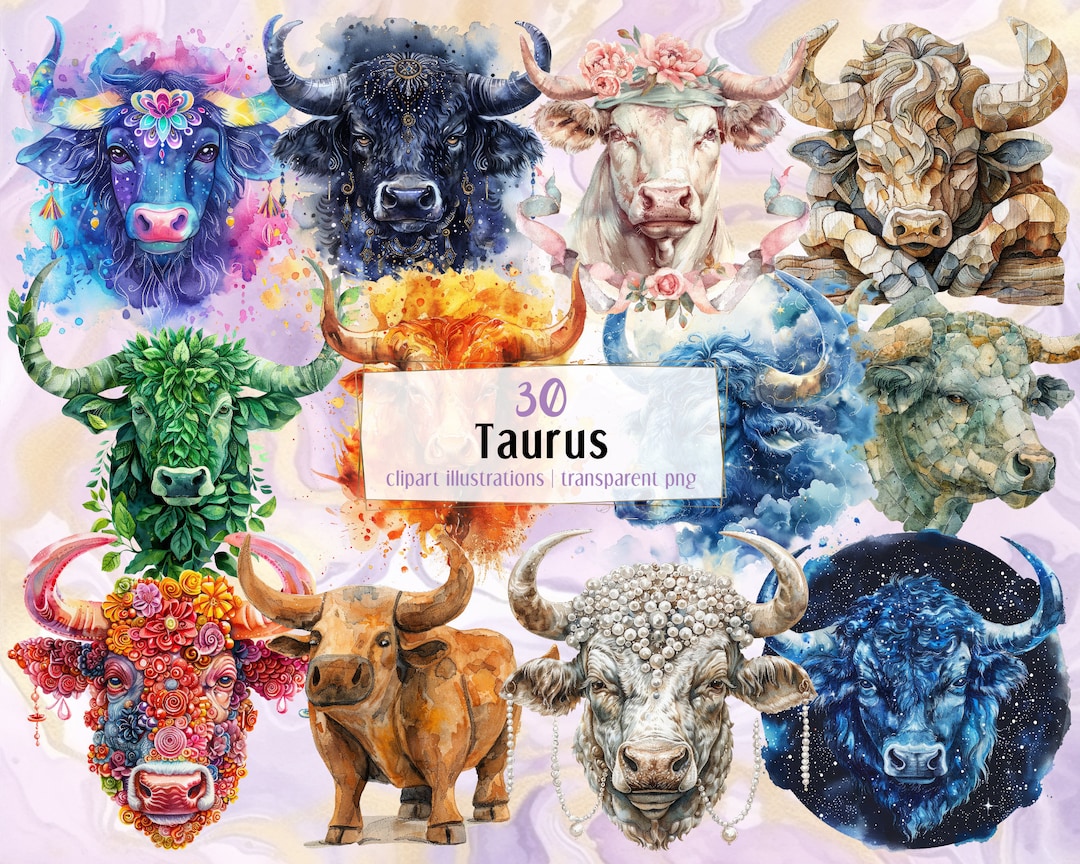 Taurus Illustrations. Taurus Birthday Zodiac Astrology Sign, Earth Sign ...