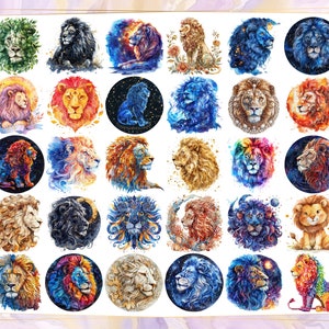 Leo Illustrations. Birthday Zodiac Astrology Sign, Fire Sign ...