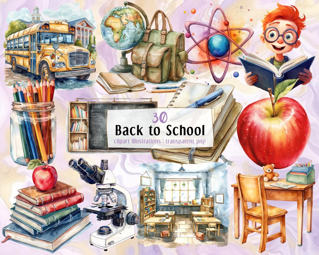 Back to School Illustrations. First Day at Elementary School ...