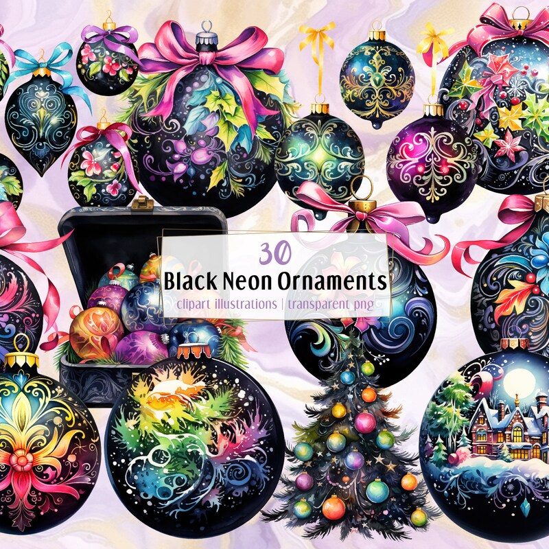 Neon Christmas Cards - Etsy