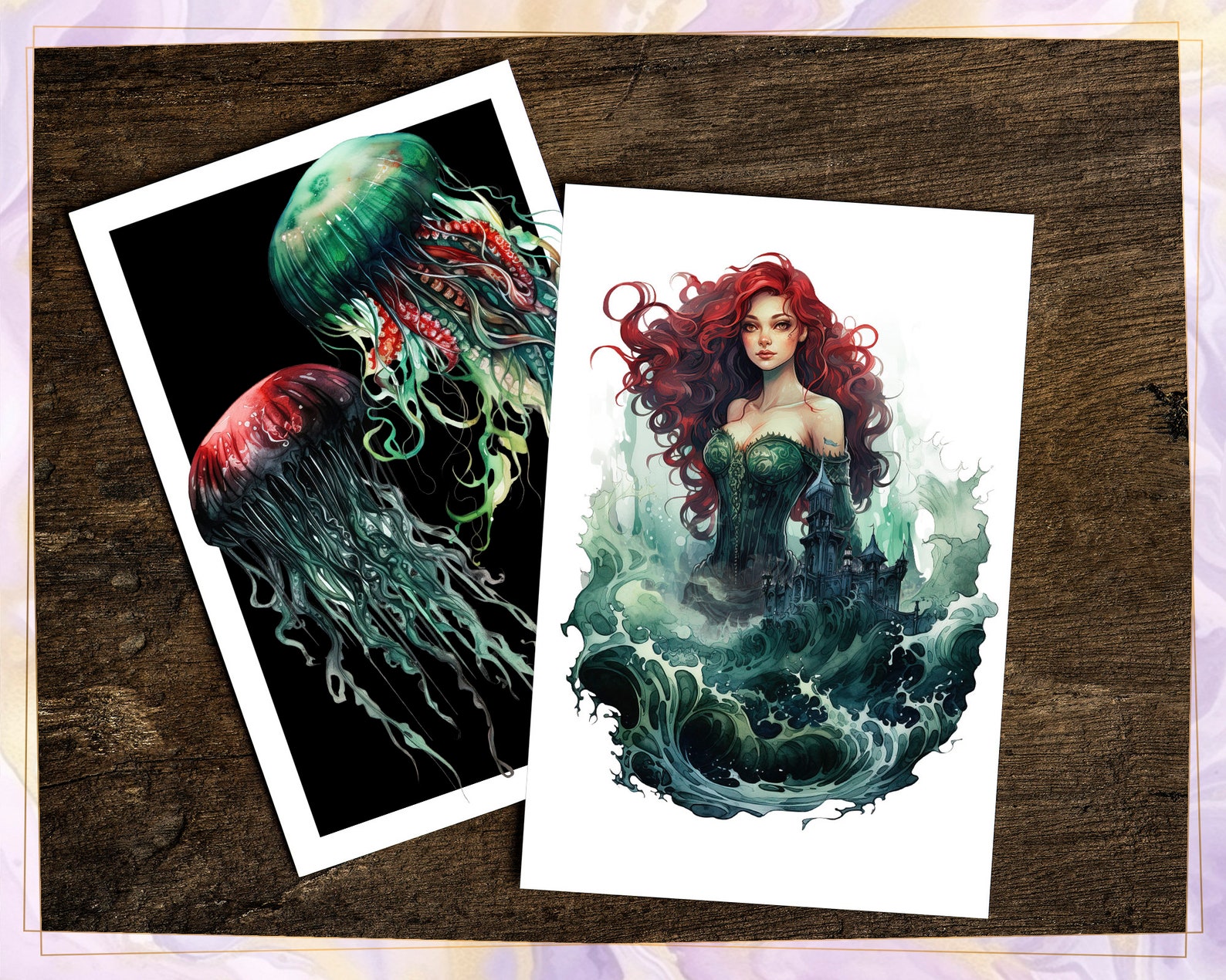 Dark Mermaid. Gothic, Black Mermaids, Objects and Aquatic Life ...