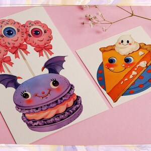 Cute Halloween Treats | PNG Clip Art Illustrations. Spooky Desserts ...