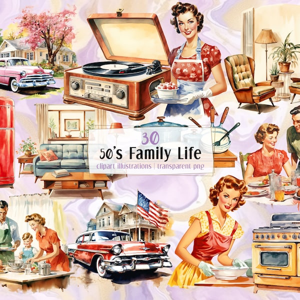 1950s Illustration - Etsy