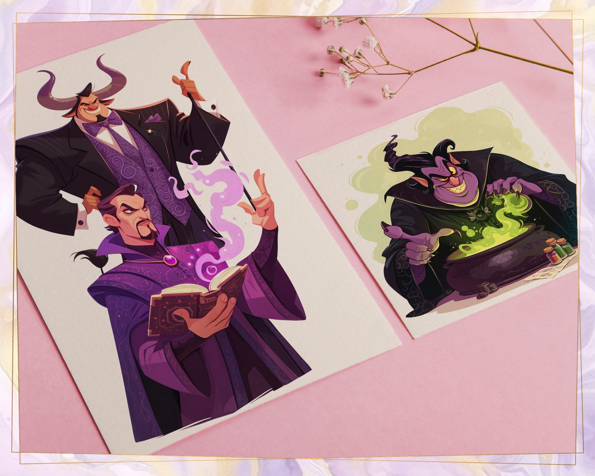 Cartoon Villain Male, Digital Illustrations. Mean Guys and Monsters ...