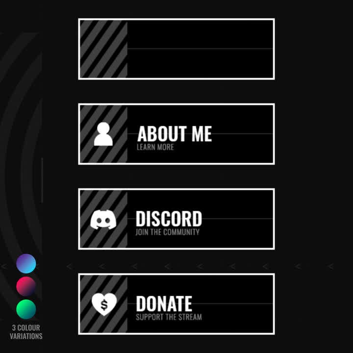 Grid Animated Stream/twitch Overlays Modern/clean/abstract Stream ...