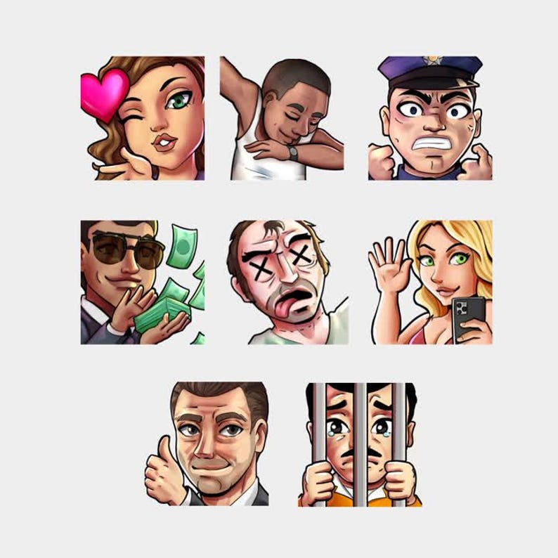 Mafia Twitch Emotes | GTAV Inspired/grand Theft Auto Emotes | Formatted ...