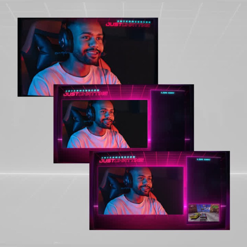 Arcade Animated Stream/twitch Overlays Pack | Retro Gaming Streamer ...