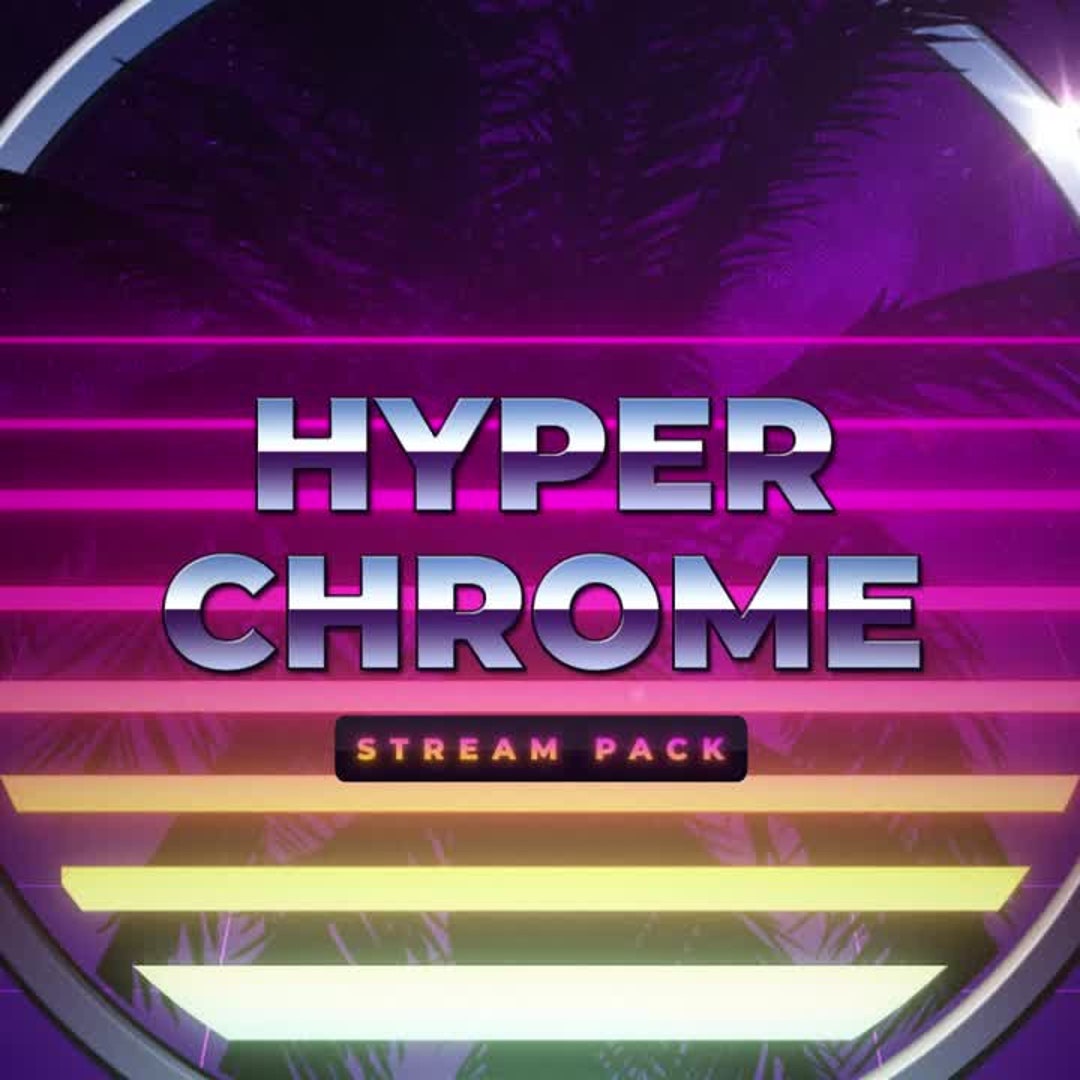 Hyperchrome Animated Stream/twitch Overlays Pack | Synthwave Streamer Package | Alerts, Webcam ...