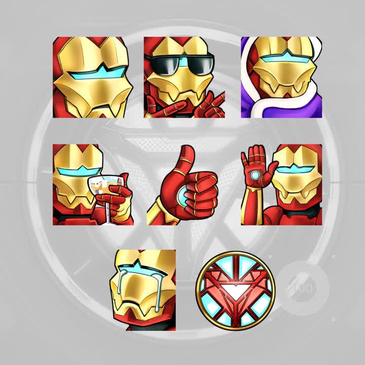 Reactor Twitch Emotes | Marvel/ironman Inspired/futuristic/anime Emotes ...