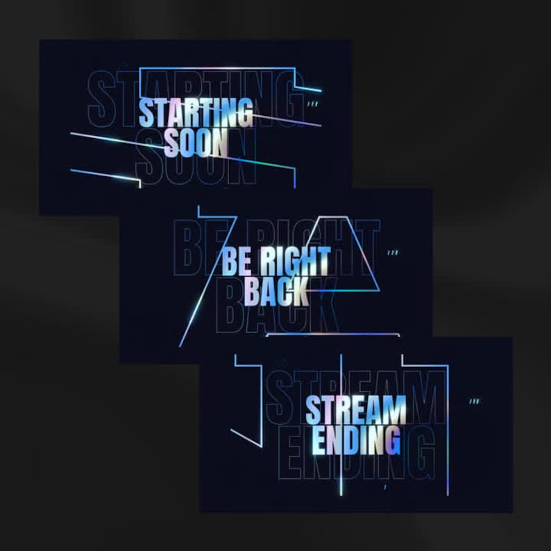 Holoanimated Stream/twitch Overlays Pack Technology/holo Streamer Pack ...