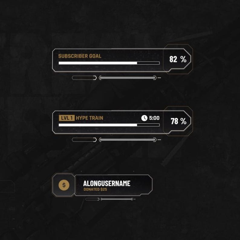 Sniper 3D Animated Stream/twitch Overlays Pack | Fps/military Streamer ...