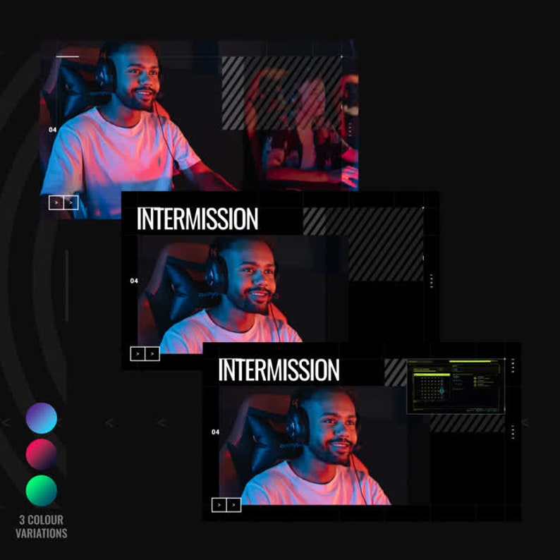 Grid Animated Stream/twitch Overlays Modern/clean/abstract Stream ...