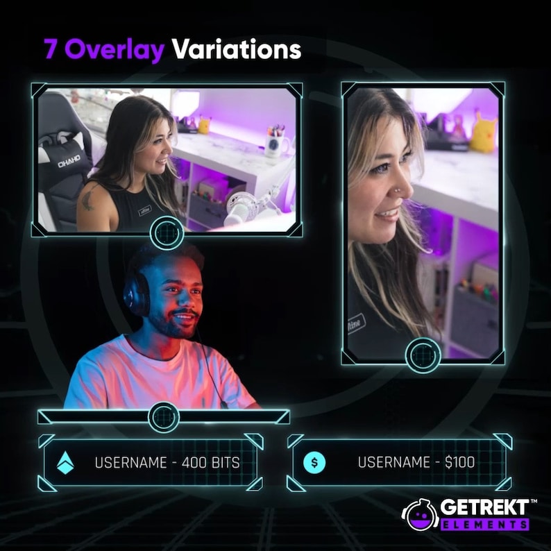 TRN Animated Stream/twitch Overlay Pack | Sci-fi/futuristic Stream Pack ...