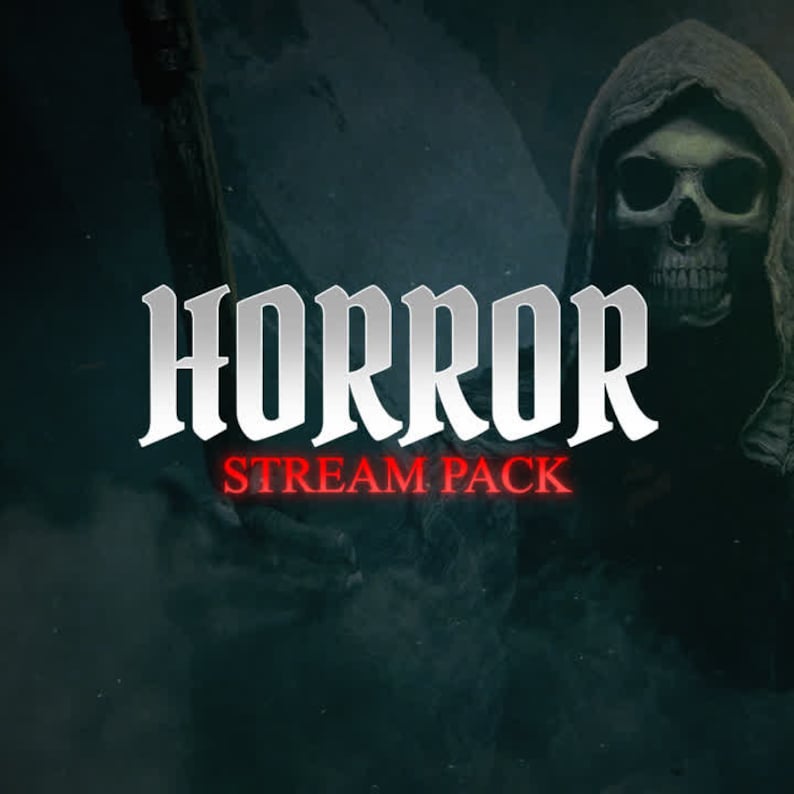 Horror Animated Stream/twitch Overlays Pack Horror Aesthetic Streamer ...