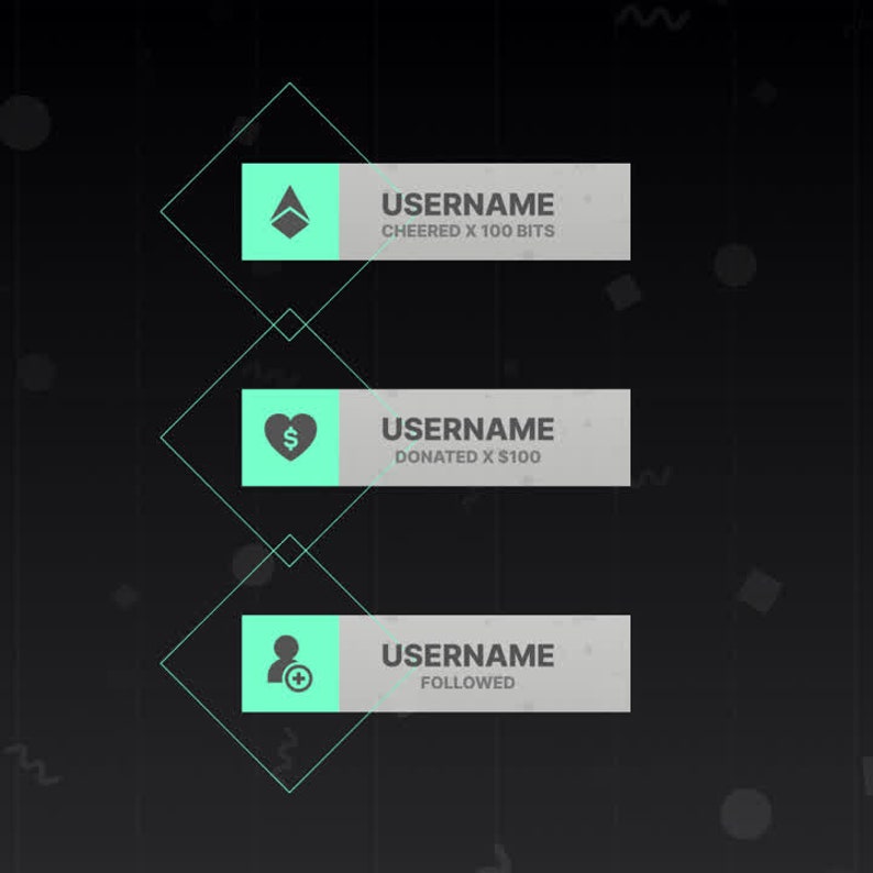 Shift Animated Stream/twitch Overlays Pack | Modern/clean Streamer ...