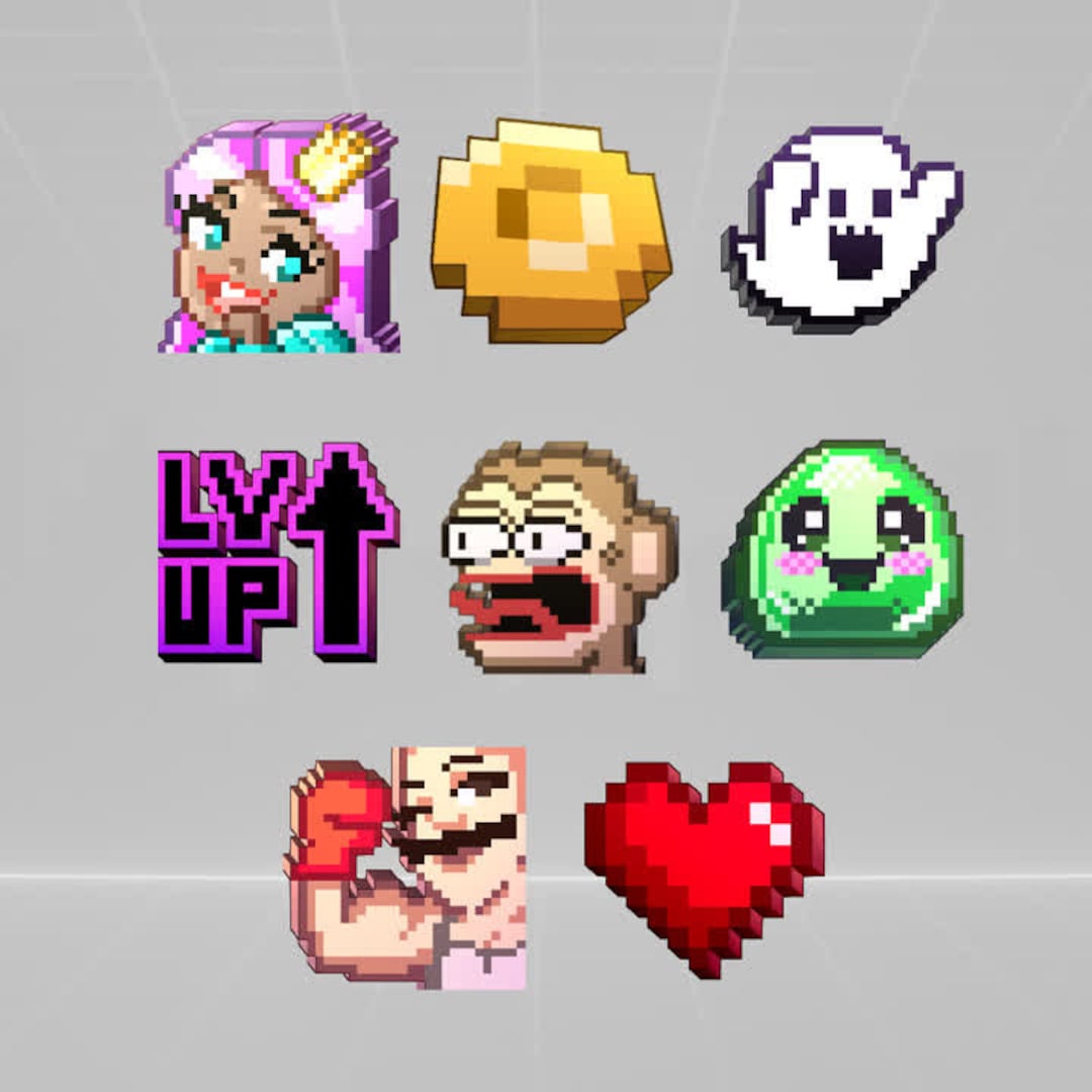 Arcade Twitch Emotes | Pixel Art/retro Gaming Emotes | Formatted for ...