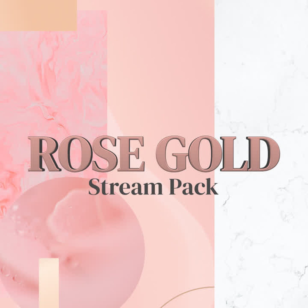 Rose Gold Animated Stream/twitch Overlays Pack | Luxury/fashion ...