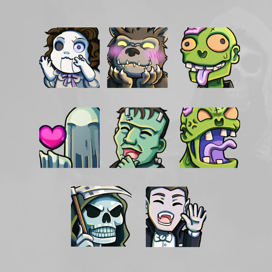Horror Twitch Emotes | Halloween/horror/scary Emotes | Formatted for ...