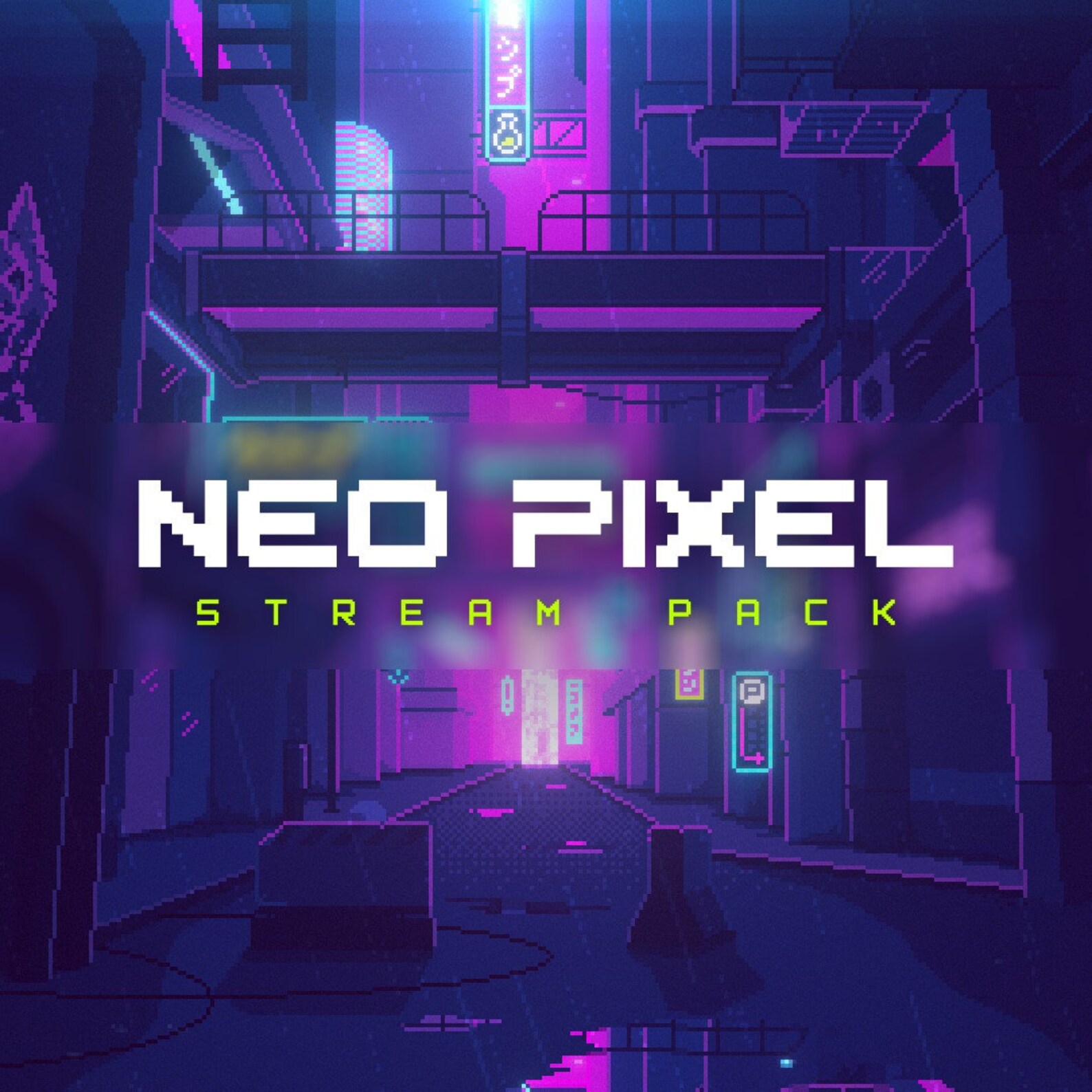 Neo Pixel Animated Stream/twitch Overlays Pack | Retro/pixel Art Stream ...