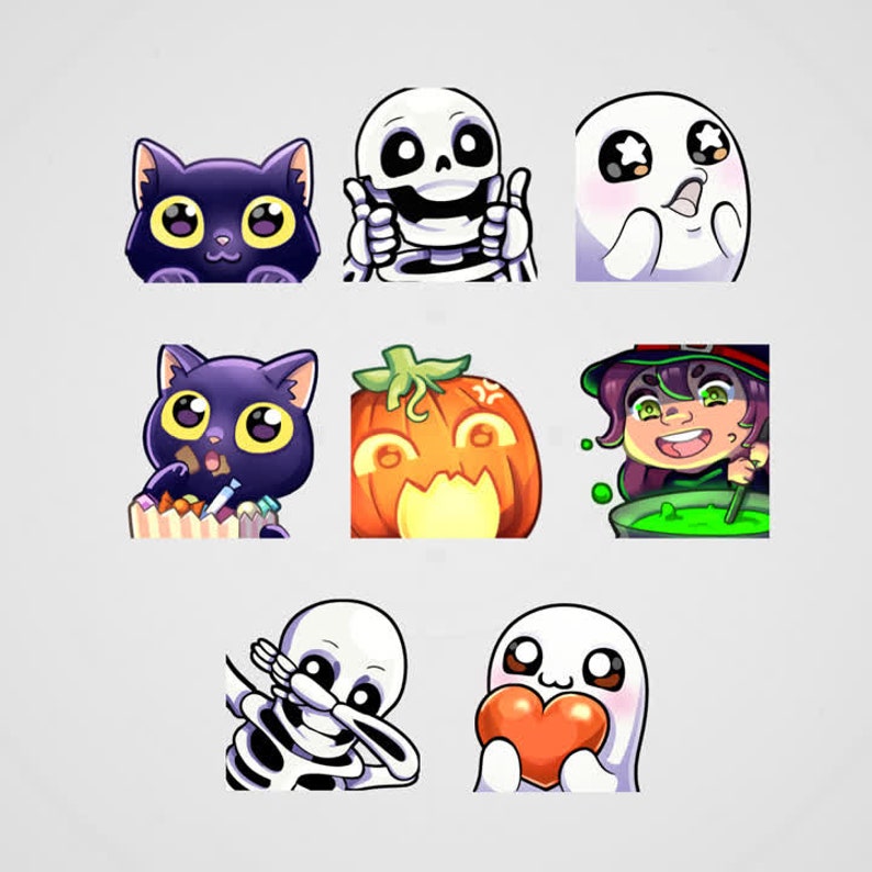 Halloween Animated Twitch Emotes | Halloween/horror/scary Emotes ...