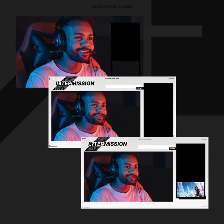 Modern Glitch Animated Stream/twitch Overlays | Modern/glitch Stream ...