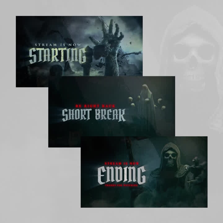 Horror Animated Stream/twitch Overlays Pack | Horror Aesthetic Streamer ...