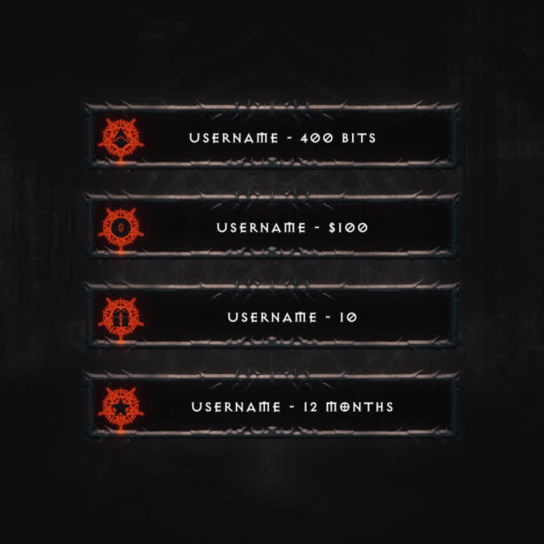 Hellfire Animated Stream/twitch Overlays Pack | Diablo Inspired ...