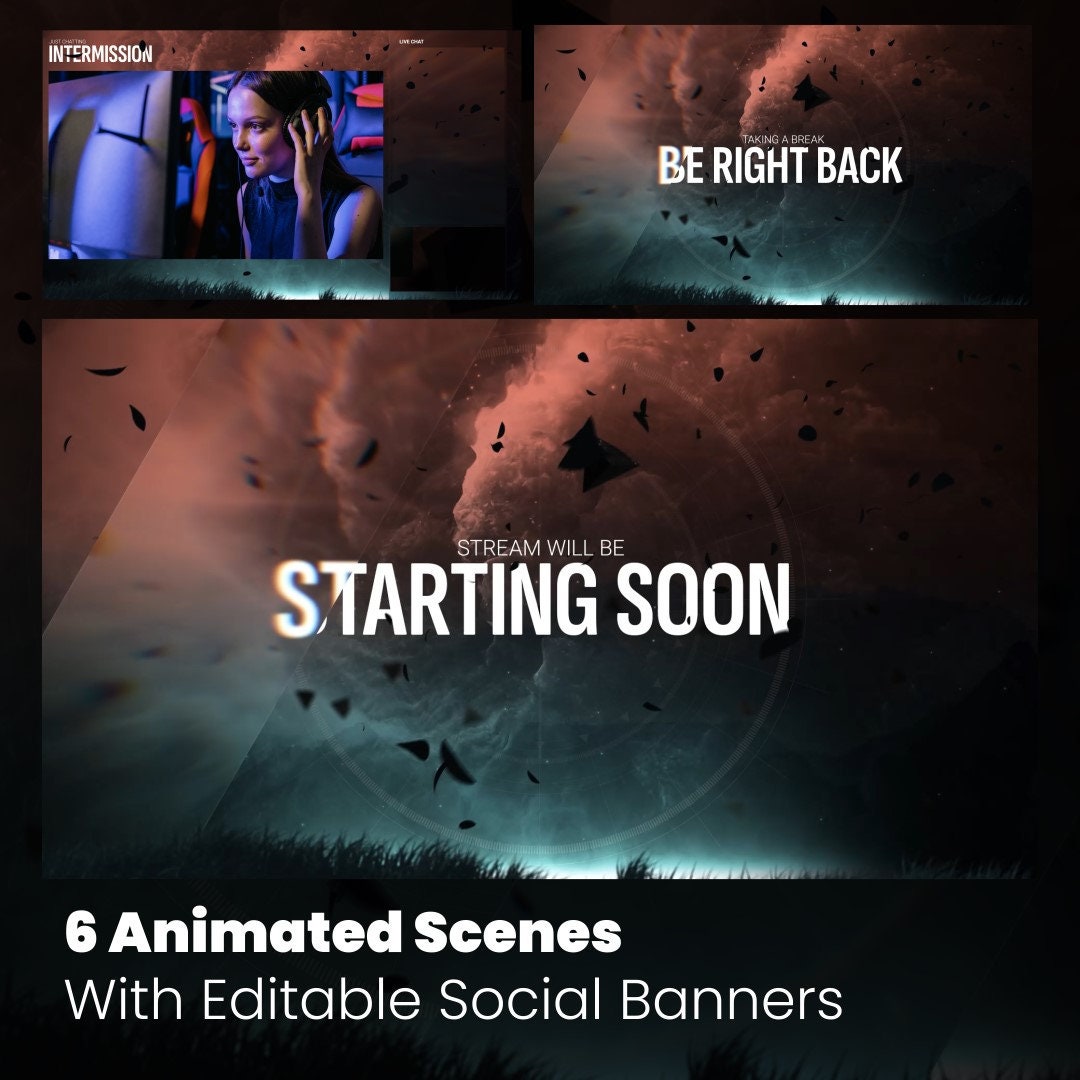 Shape Animated Stream/twitch Overlays Pack | Sci-fi Stream Package ...