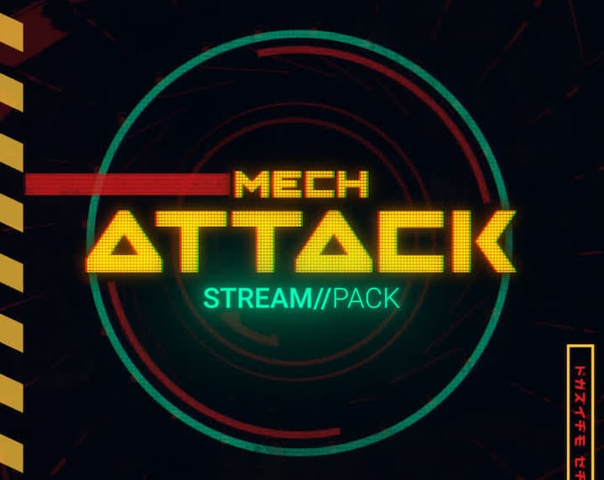 Mech Attack Animated Stream/twitch Overlay Pack | Anime/gundam Stream ...