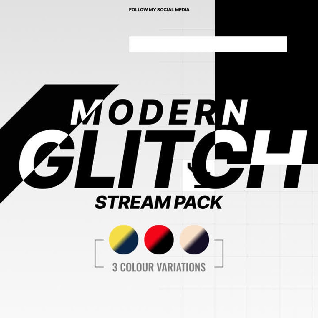 Modern Glitch Animated Stream/twitch Overlays | Modern/glitch Stream ...