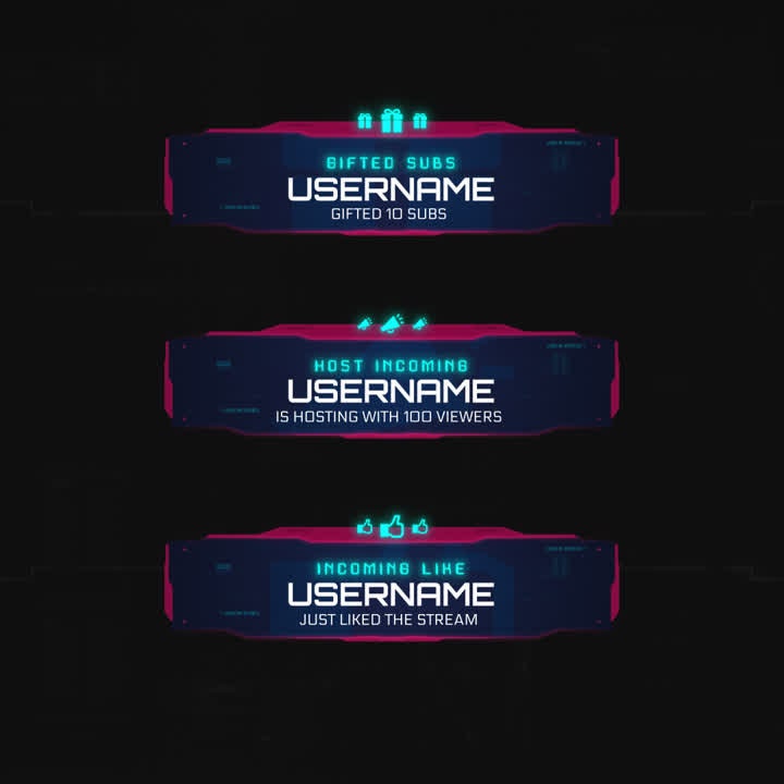 Cyberpunk Animated Stream/twitch Overlays Pack | Cyberpunk Stream ...