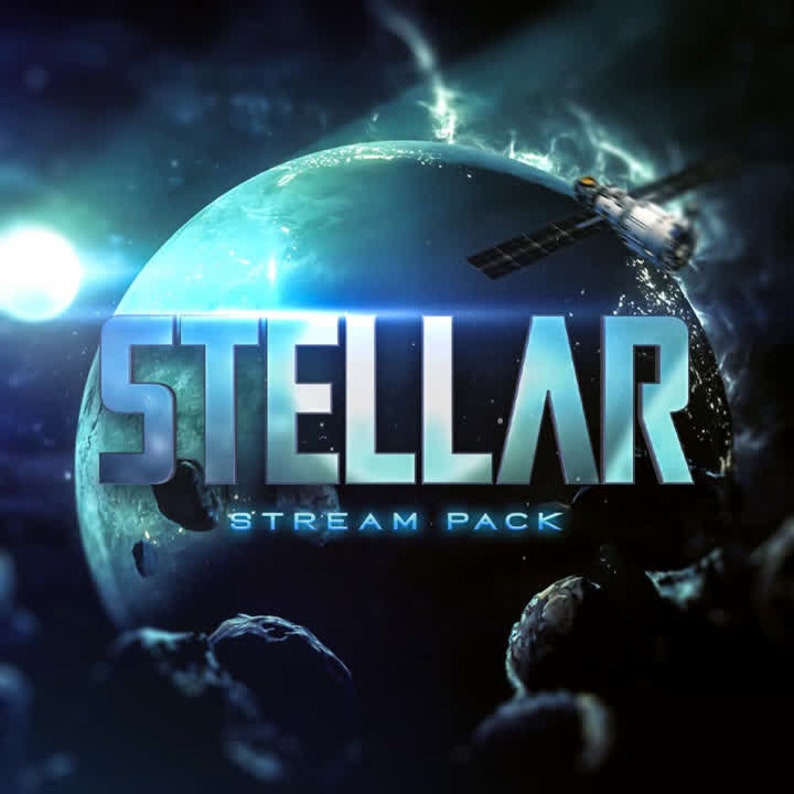 Stellar Animated Stream Overlay Package | Sci-fi Twitch Overlays ...