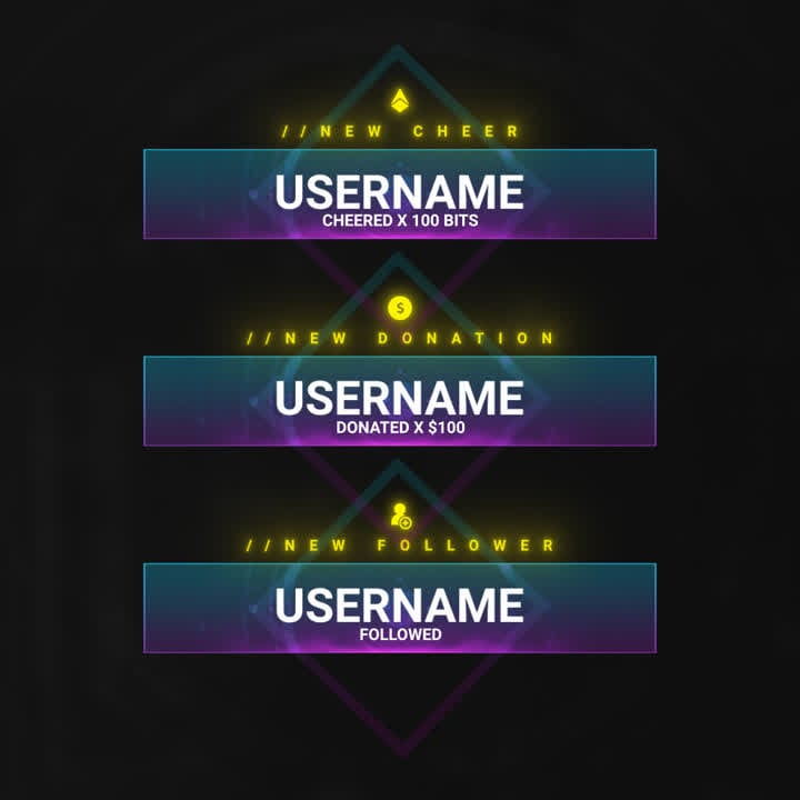 Neo Moon Animated Stream/twitch Overlays Pack | Sci-fi, Fantasy Stream ...