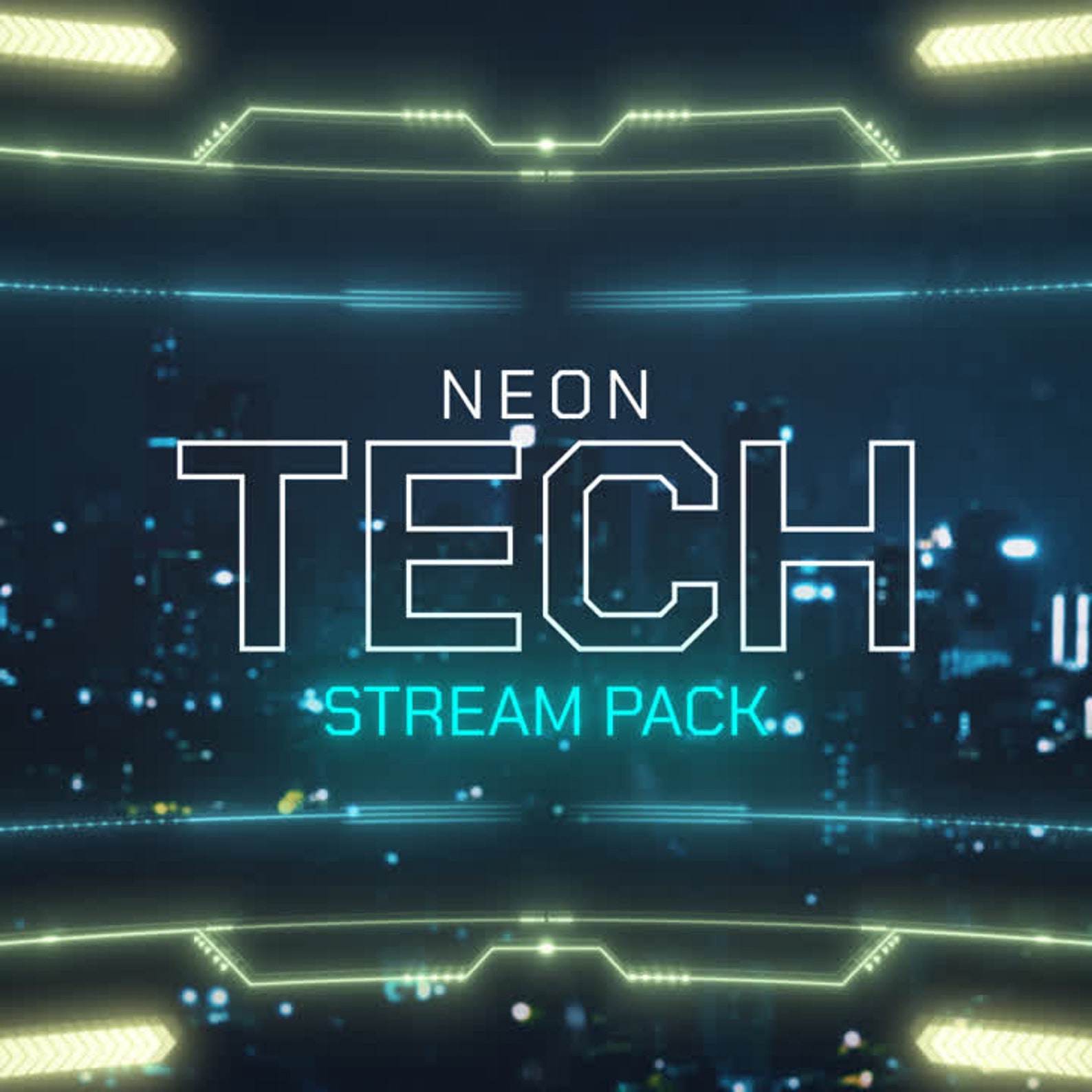 Neon Tech Animated Stream/twitch Overlays Pack | Technology/neon ...