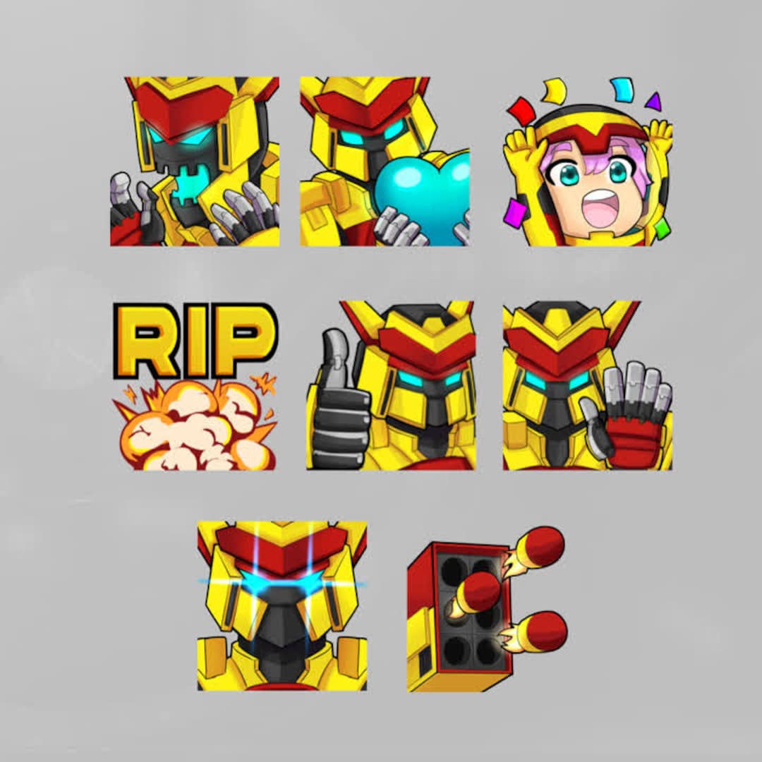 Mech Attack Animated Twitch Emotes Mech/gundam/anime Emotes Formatted ...