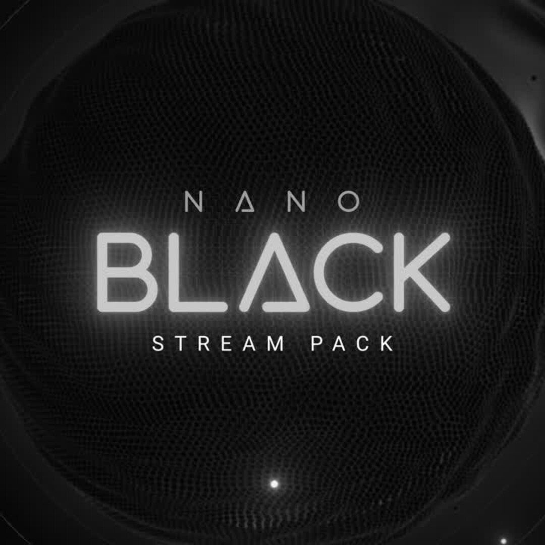 Nano Black Animated Stream/twitch Overlay Pack | Black Stream Package ...
