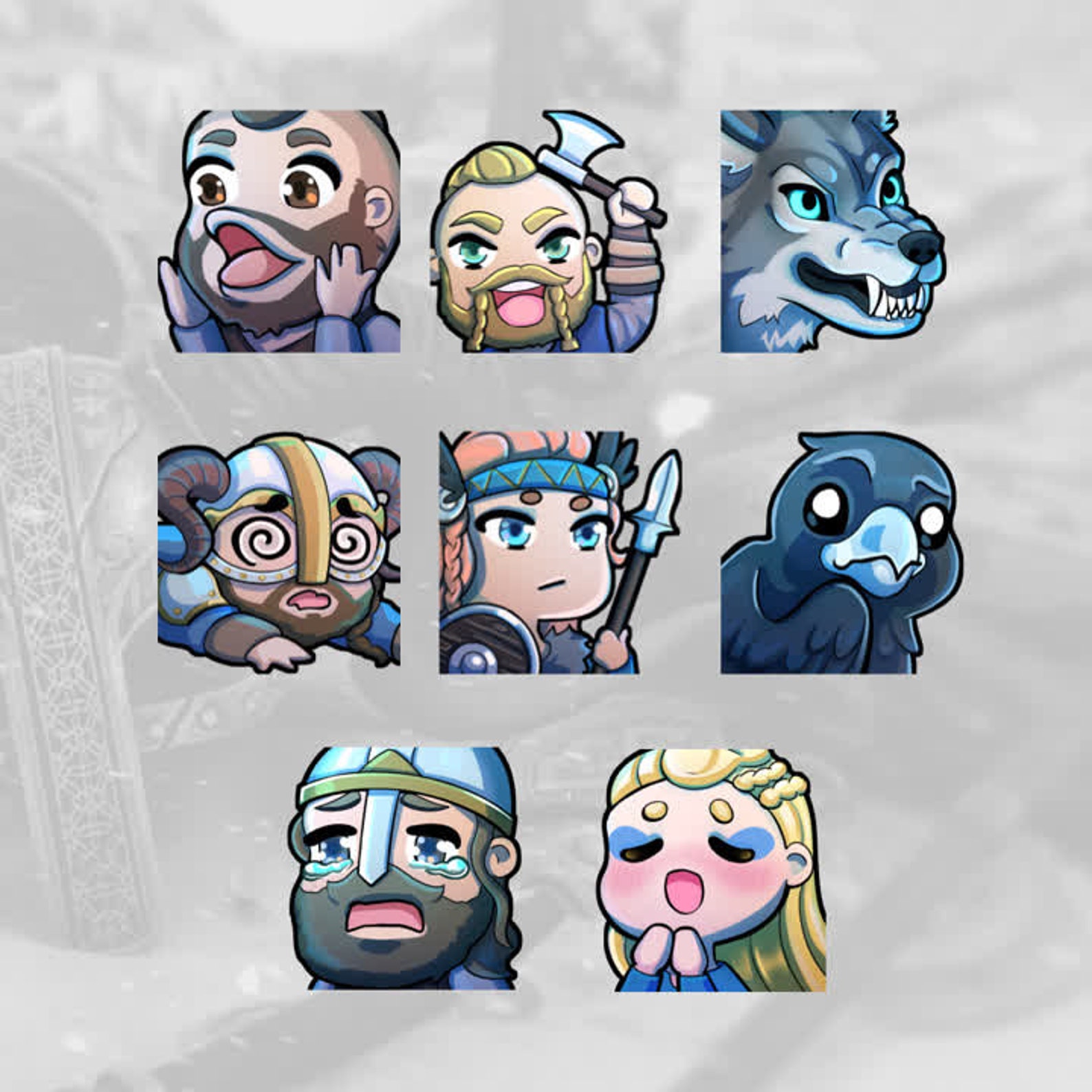Ragnar Twitch Emotes | Viking/norse/medieval Emotes | Seasonal Emotes ...