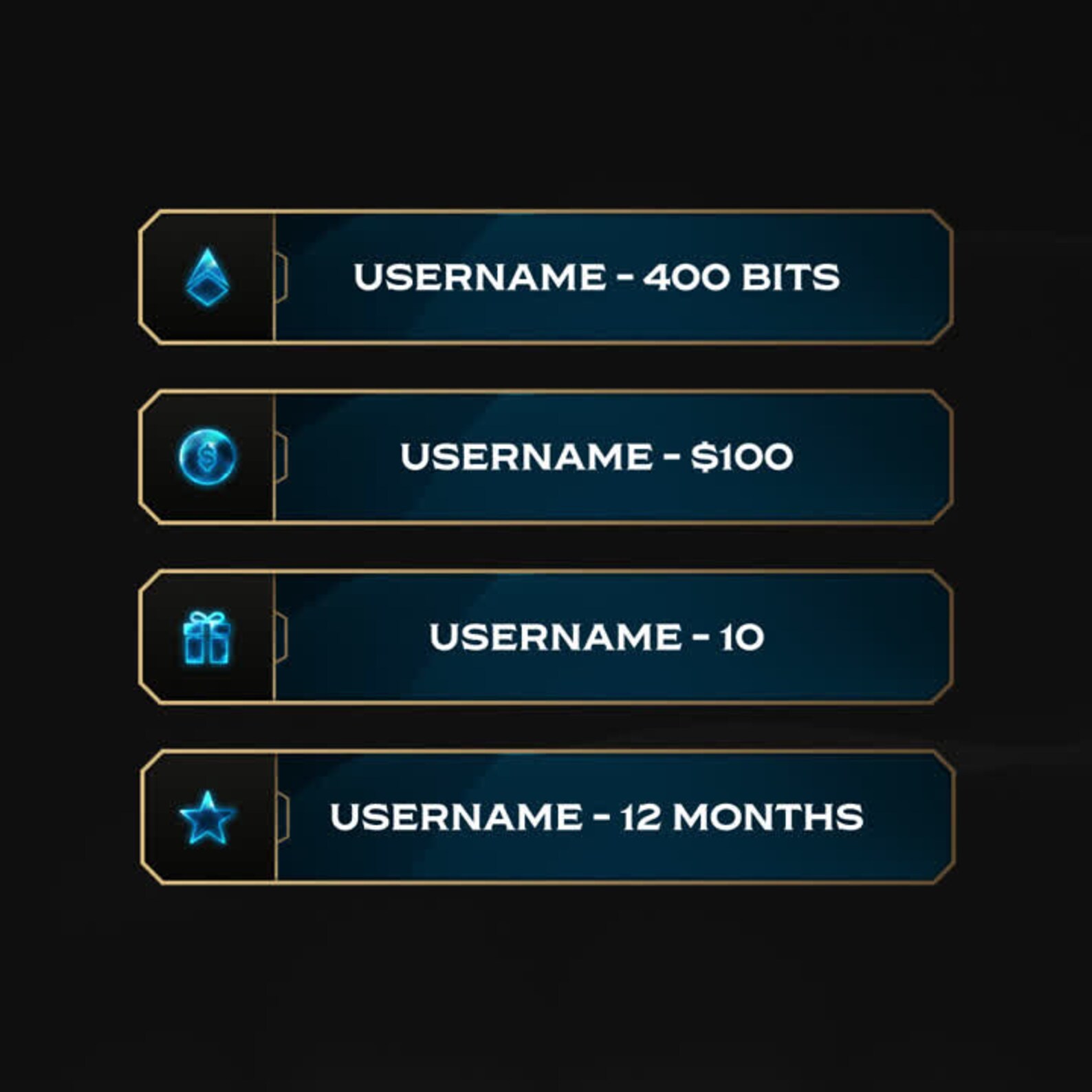 Hexrift Animated Stream/twitch Overlays Pack | MMO Stream Package ...