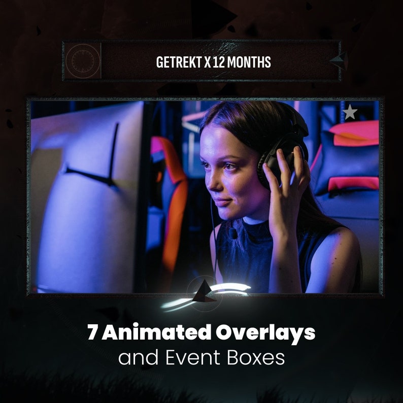 Shape Animated Stream/twitch Overlays Pack | Sci-fi Stream Package ...