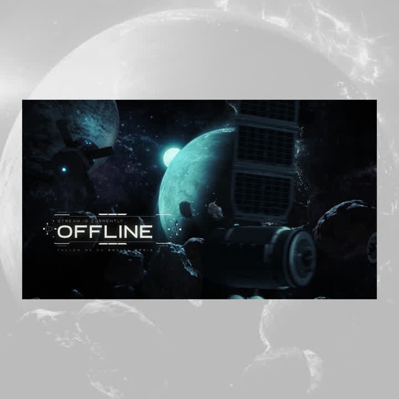 Stellar Animated Stream Overlay Package | Sci-fi Twitch Overlays ...