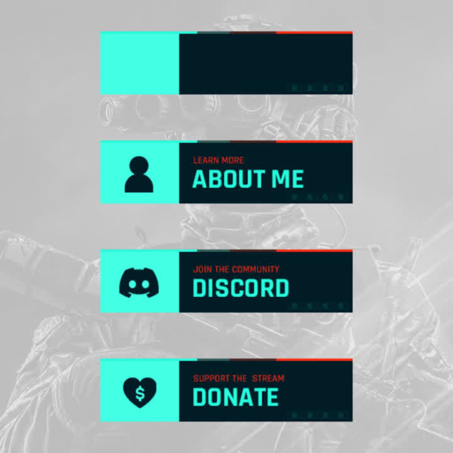 Battlezone Animated Stream/twitch Overlay Pack Battlefield/military ...