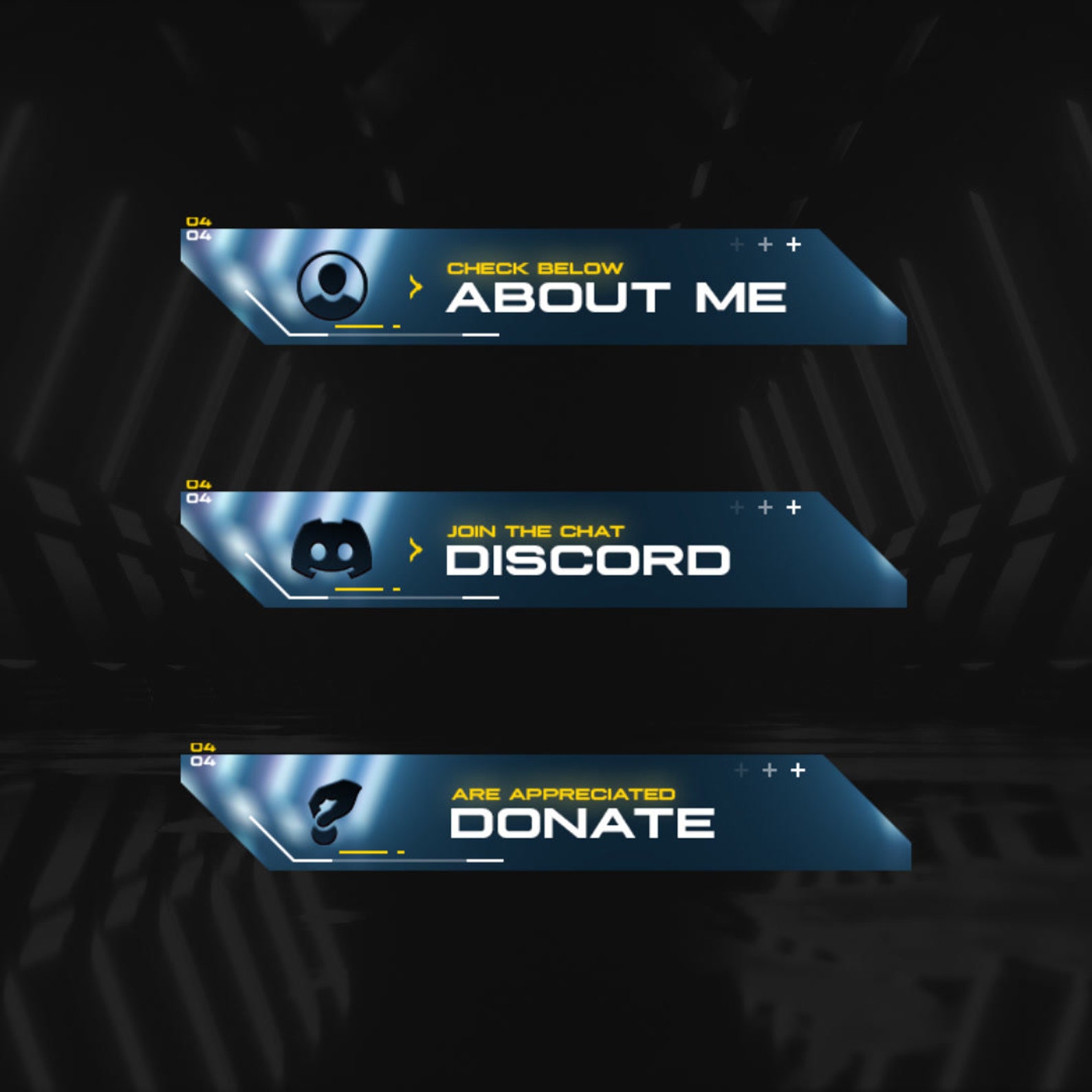 Futuristic Animated Stream/twitch Overlay Pack | Sci-fi/futuristic ...