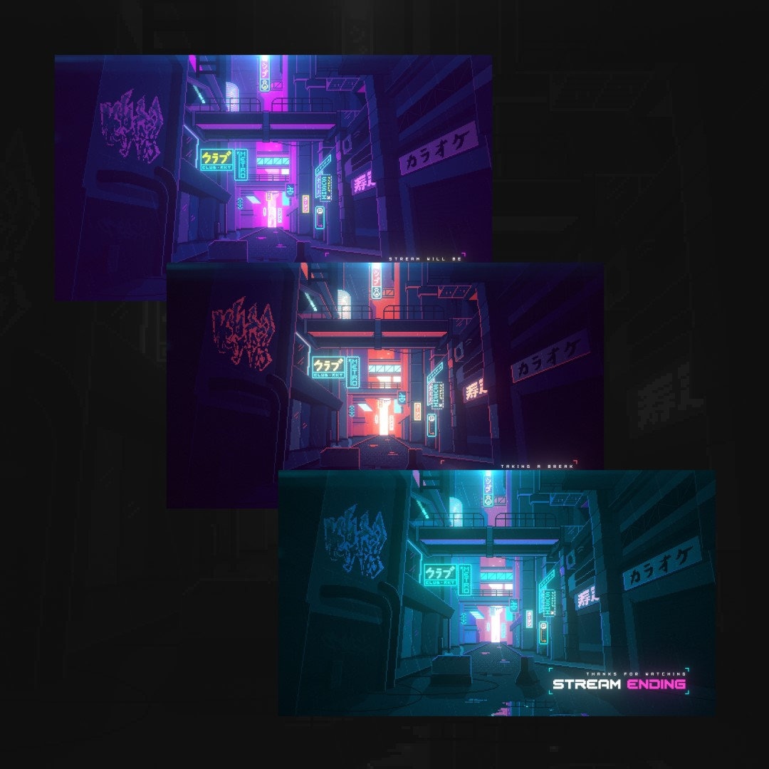 Neo Pixel Animated Stream/twitch Overlays Pack | Retro/pixel Art Stream ...