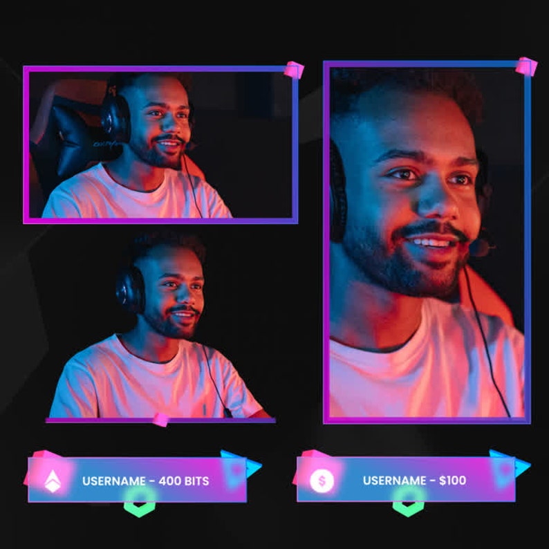 Animated Glass Stream Overlay Package | Modern Twitch Overlays ...