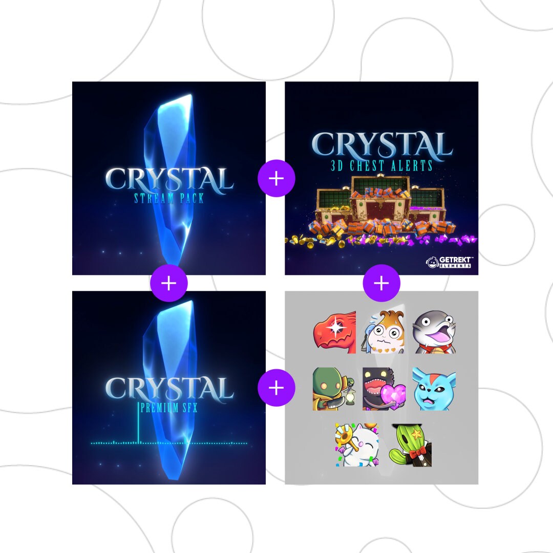 Crystal Ultimate Stream/twitch Overlays Bundle | Fantasy Streamer ...
