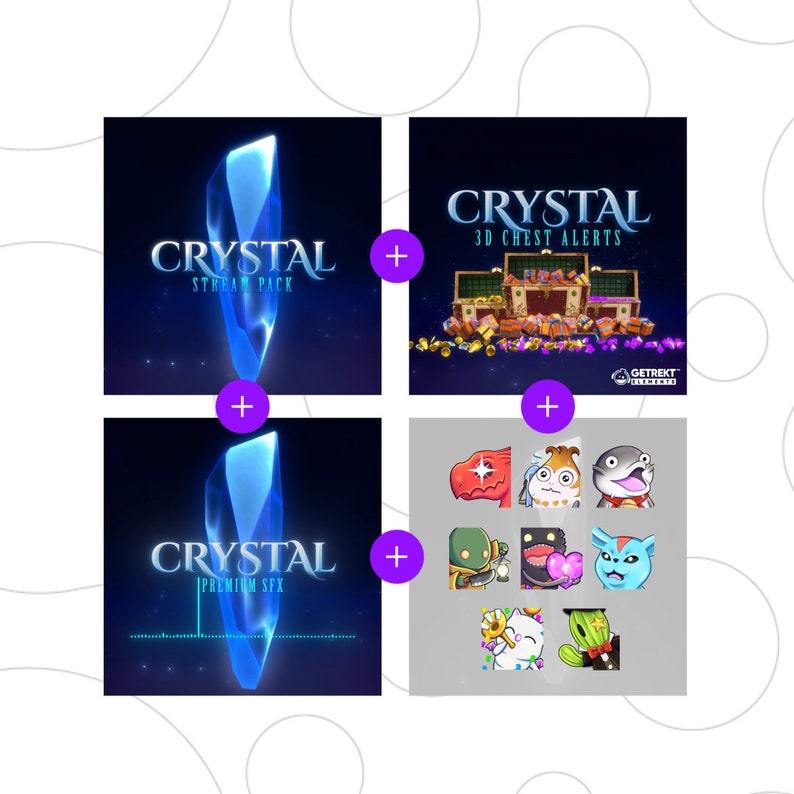 Crystal Ultimate Stream/twitch Overlays Bundle | Fantasy Streamer ...