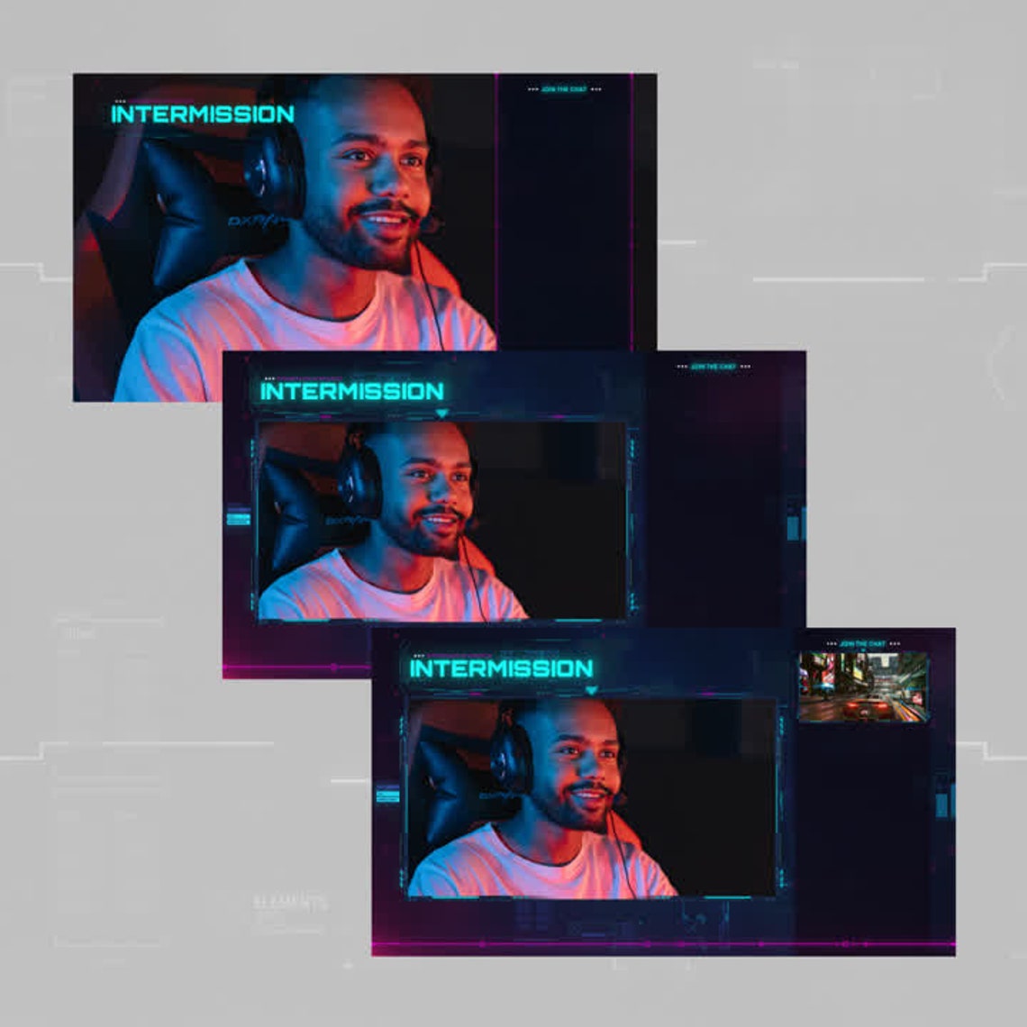 Cyberpunk Animated Stream/twitch Overlays Pack Cyberpunk Stream ...